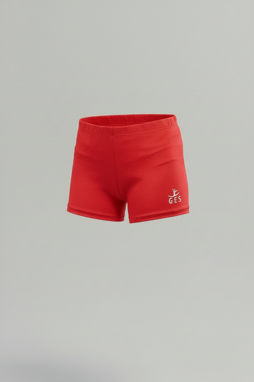 Red Girl Lycra Gymnastics Shorts – Gym Elite Sportswears